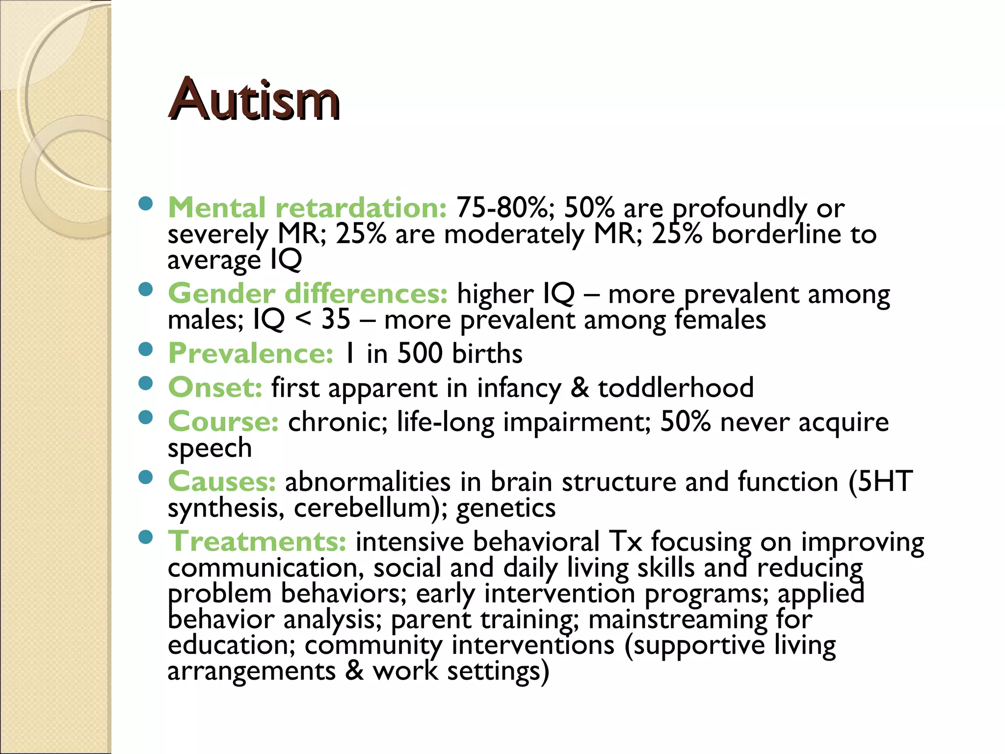 Childhood disorders | PPT