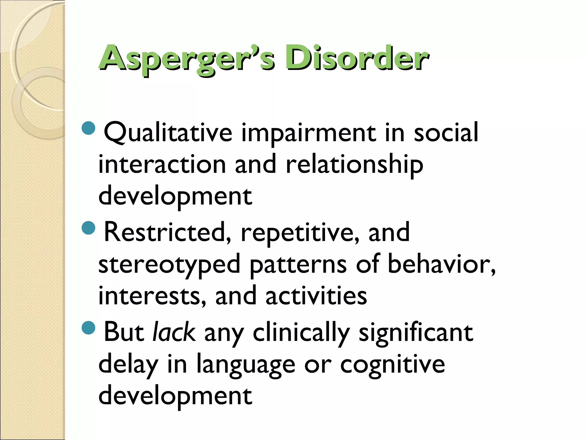 Childhood disorders | PPT