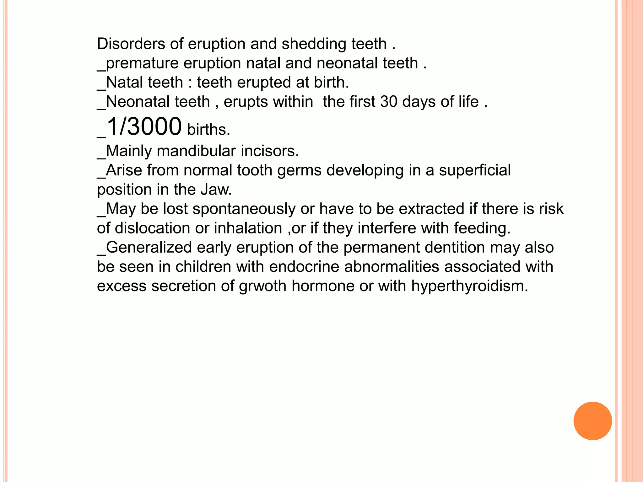 Oral Pathology - Developmental disorders of teeth and craniofacial ...