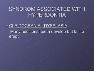 Developmental disorders of teeth and related tissue | PPT