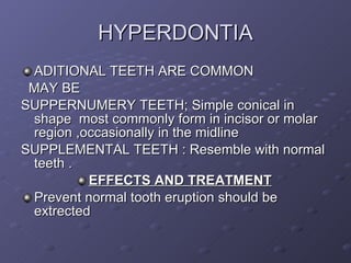 Developmental disorders of teeth and related tissue | PPT