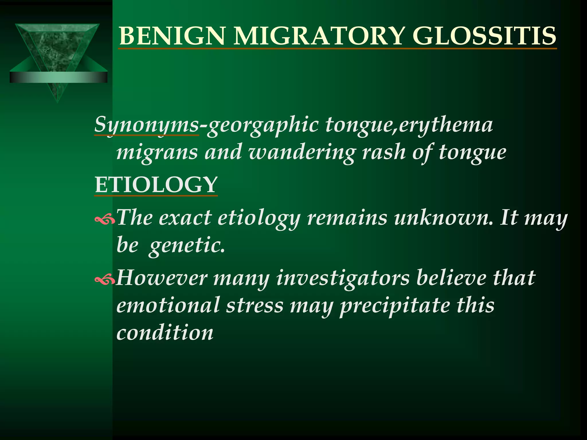 Developmental disorders of tongue elvis chiramel david | PPTX