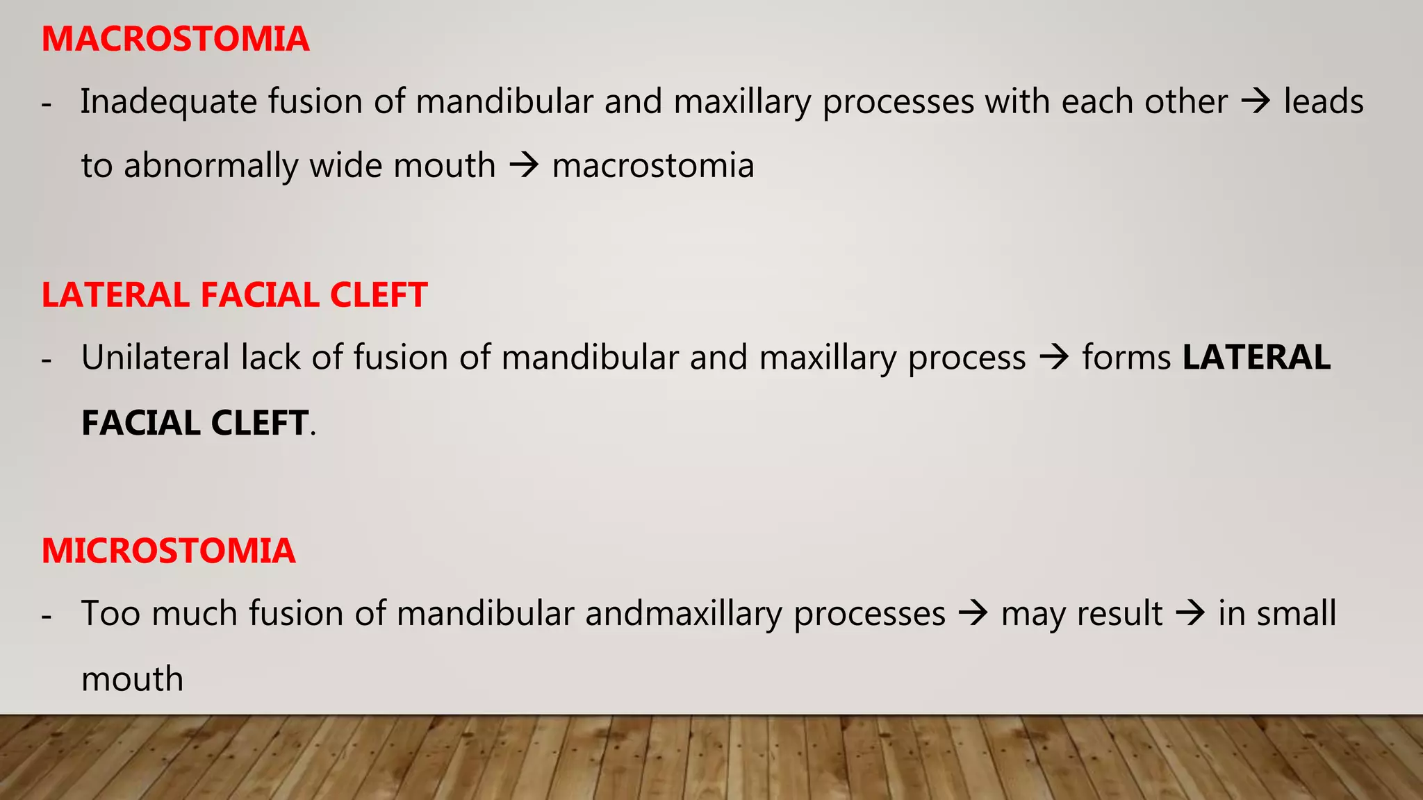 Developmental Disturbances of The Face | PPTX