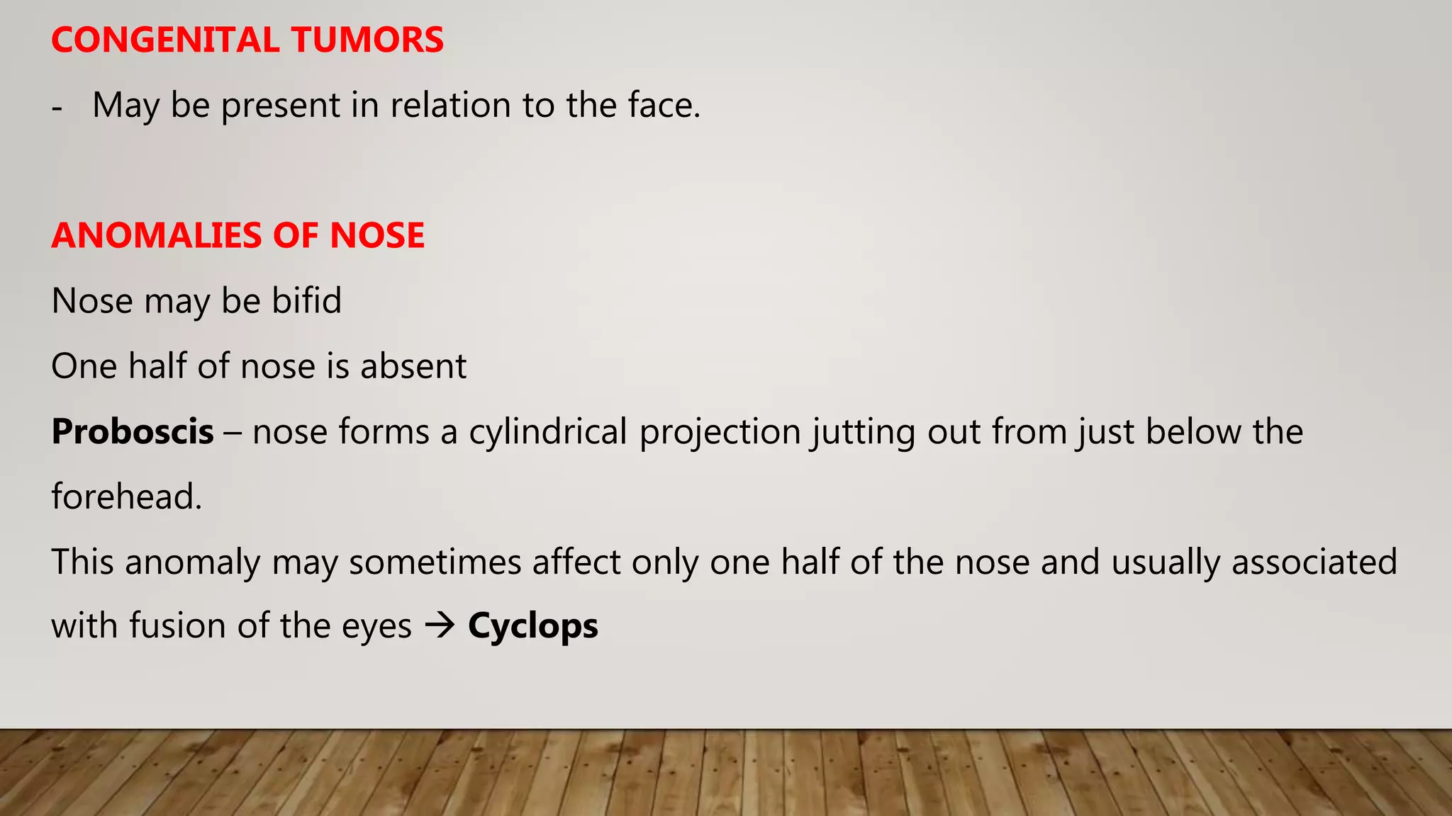 Developmental Disturbances of The Face | PPTX