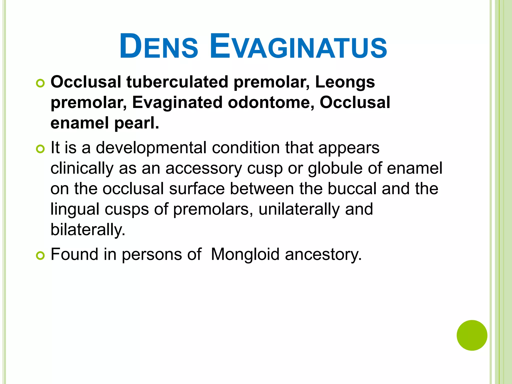 Developmental Disturbances in Shape of Tooth | PPTX