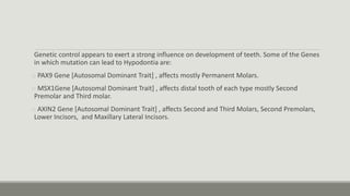 Developmental disturbances of teeth and bone | PPTX