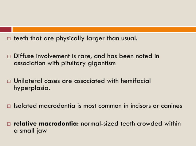 Developmental disturbances of tooth morphology | PPT
