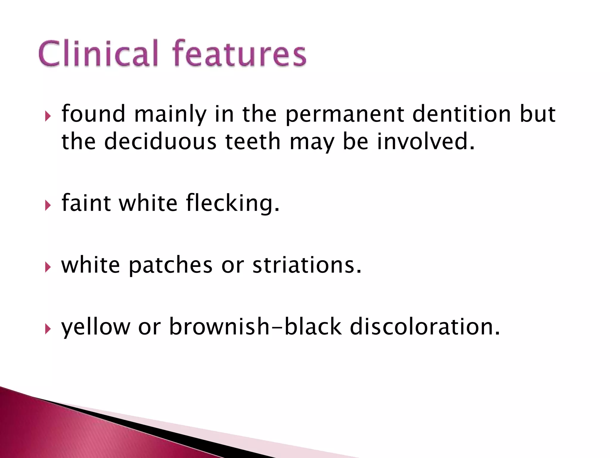 Developmental disturbances of tooth structure | PDF