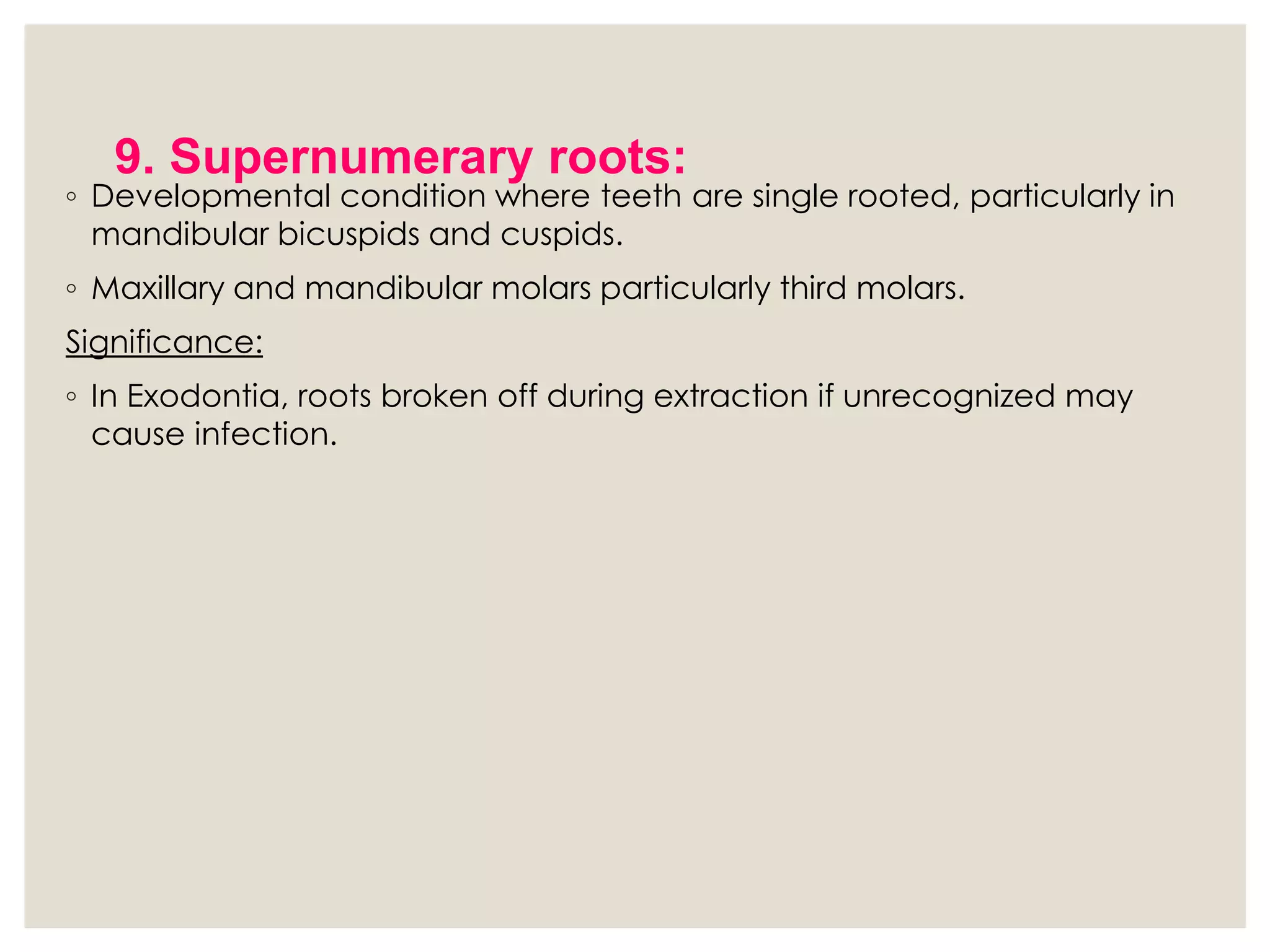 Developmental disturbances shape, size and number of the teeth | PPTX
