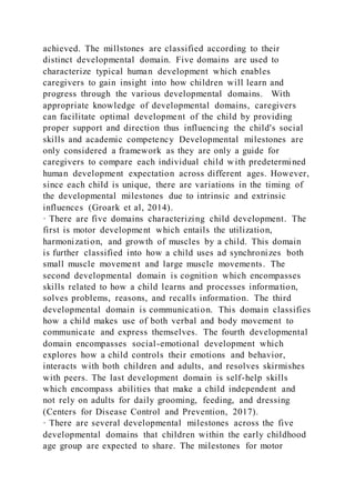 Developmental Domains Piece by Piece [WLO 2] [CLO 1]One of t | DOCX