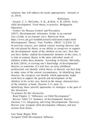 Developmental Domains Piece by Piece [WLO 2] [CLO 1]One of t | DOCX