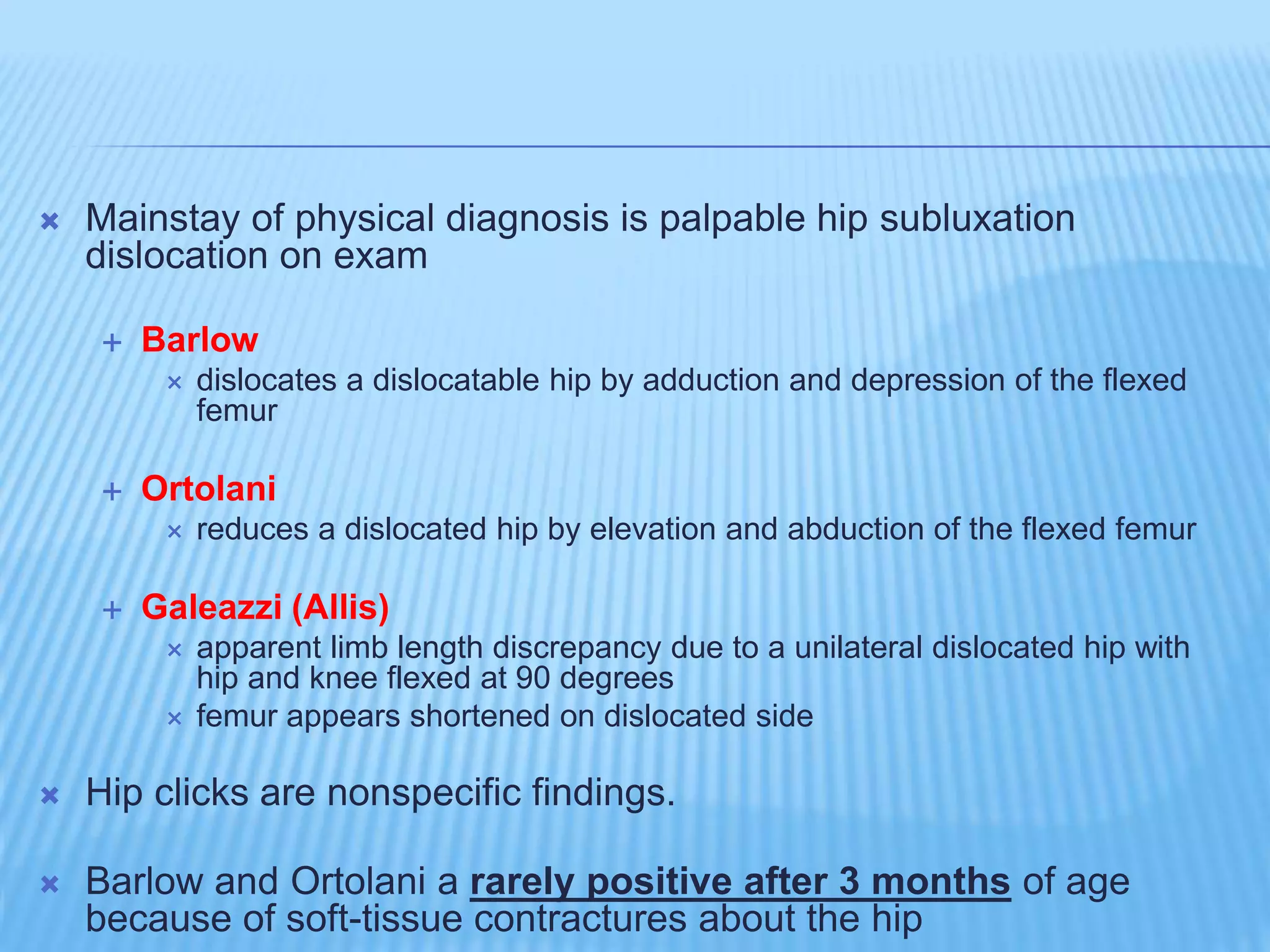 Developmental dysplasia of the hip | PPTX
