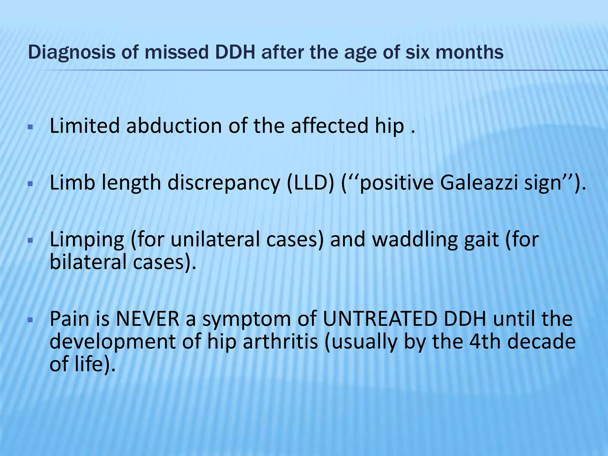 Developmental dysplasia of the hip | PPTX