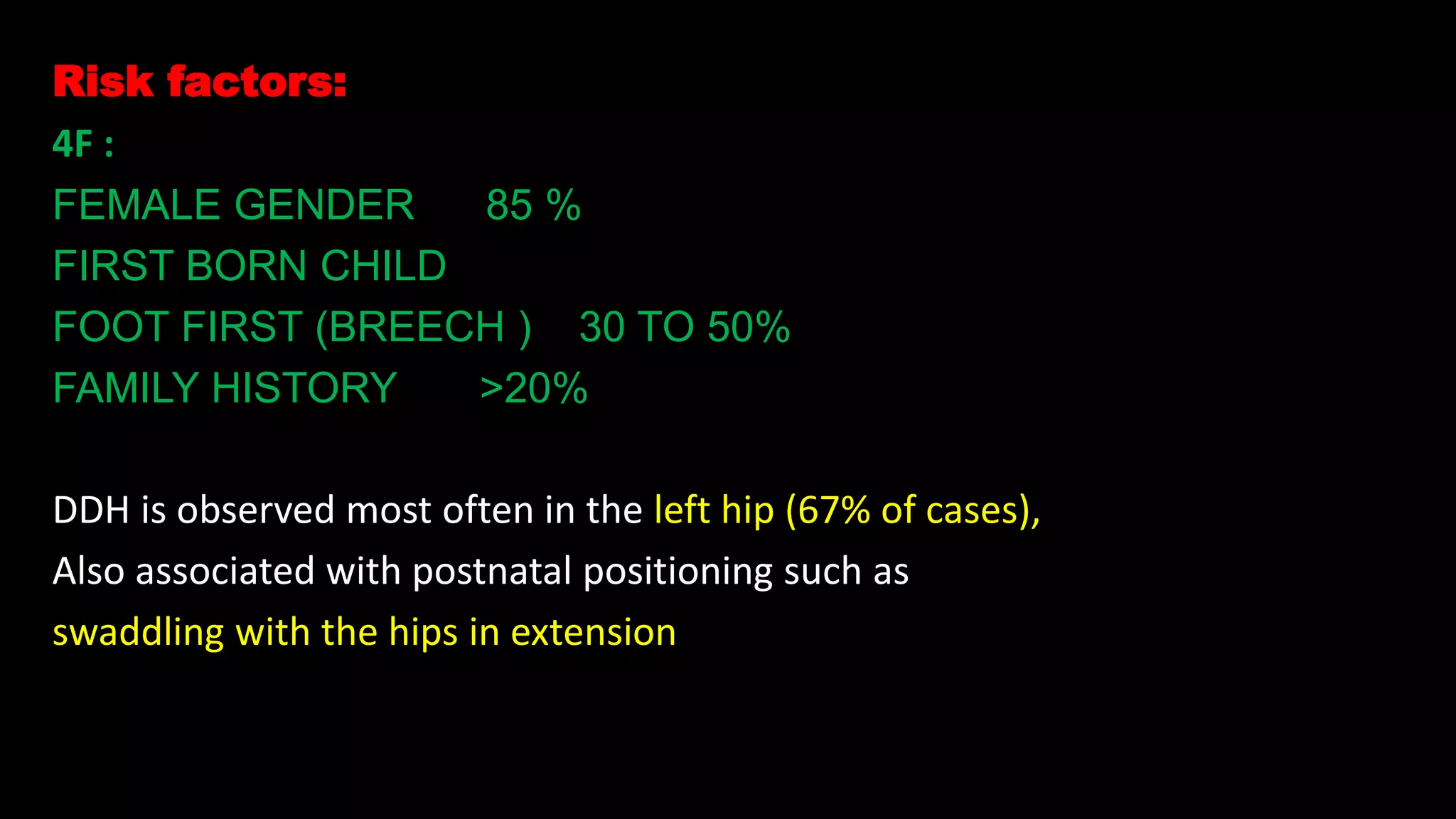 Developmental dysplasia of the hip (DDH) | PPTX