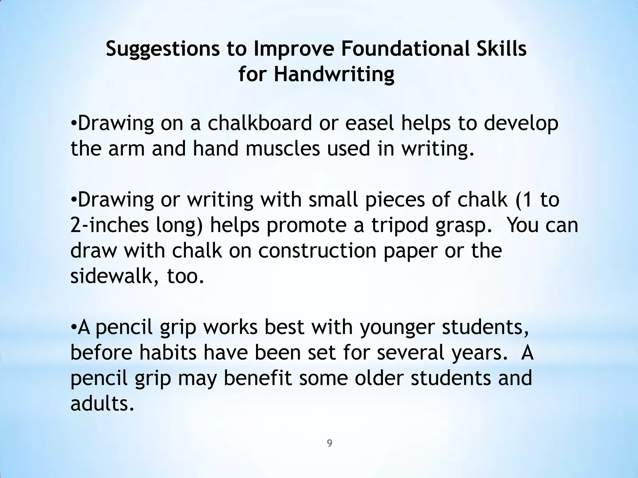 Developmental hand skills presentation | PPT