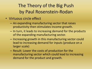 Developmentalist theories of economic development | PPTX