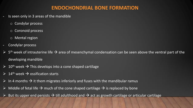Developmental Of The Mandible | PPTX | Bone and Joint Conditions ...