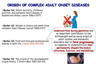 Developmental origins adult diseases | PPT