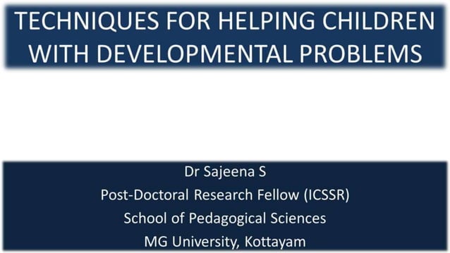 Developmental problems of children | PPTX | Mental Health | Diseases ...