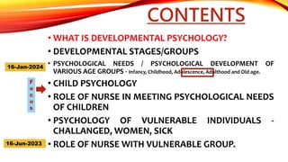 Developmental Psychology//Developmental Age Groups// Psychological ...