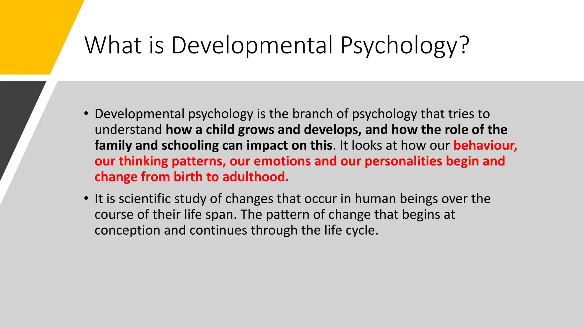 developmental psychology lecture 1.pptx . | PPTX