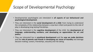 developmental psychology lecture 1.pptx . | PPTX