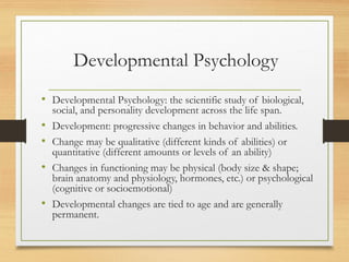Developmental Psychology Social Psychology | PPT