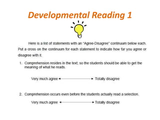 Developmental reading 1 | PPTX