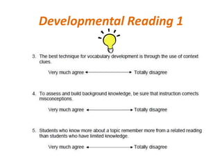 Developmental reading 1 | PPTX