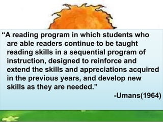 Developmental Reading Program | PPTX