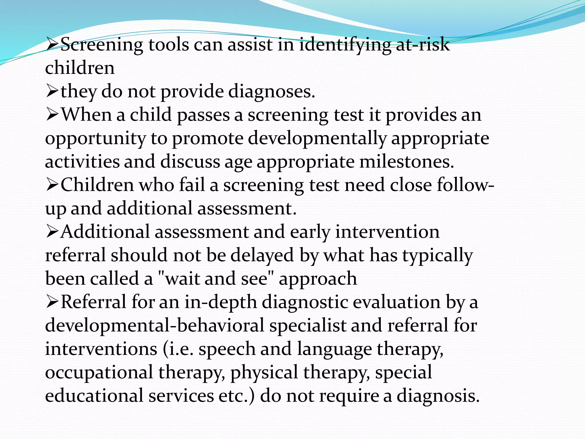 Developmental screening in children | PPTX
