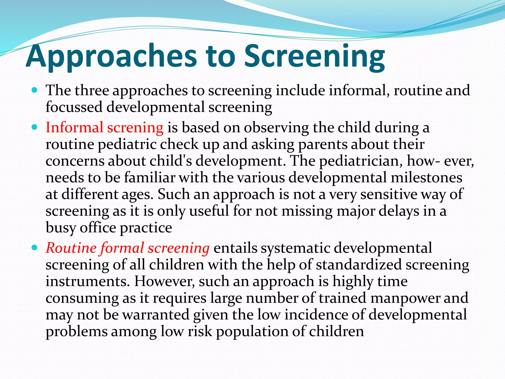 Developmental screening in children | PPTX