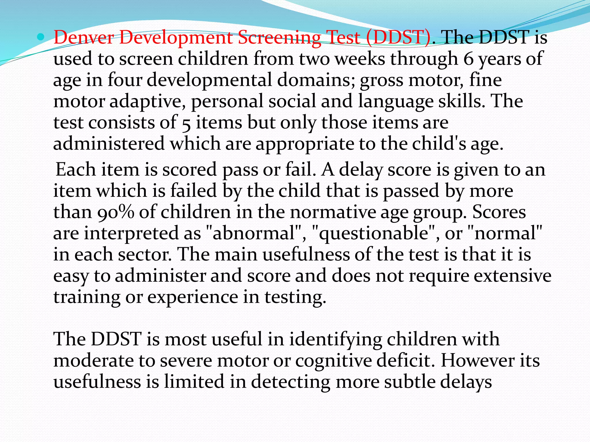 Developmental screening in children | PPTX