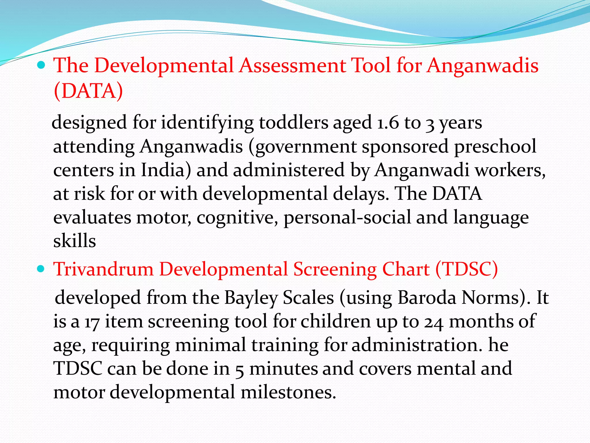 Developmental screening in children | PPTX