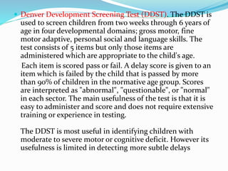Developmental screening in children | PPTX