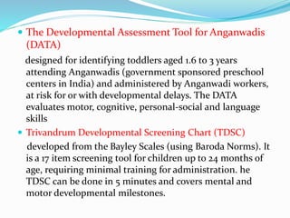 Developmental screening in children | PPTX