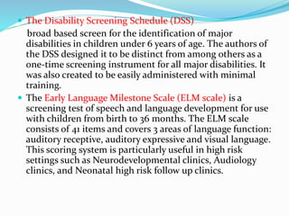 Developmental screening in children | PPTX