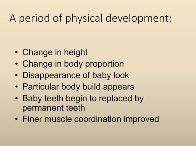 developmental stage in early childhood period | PPT