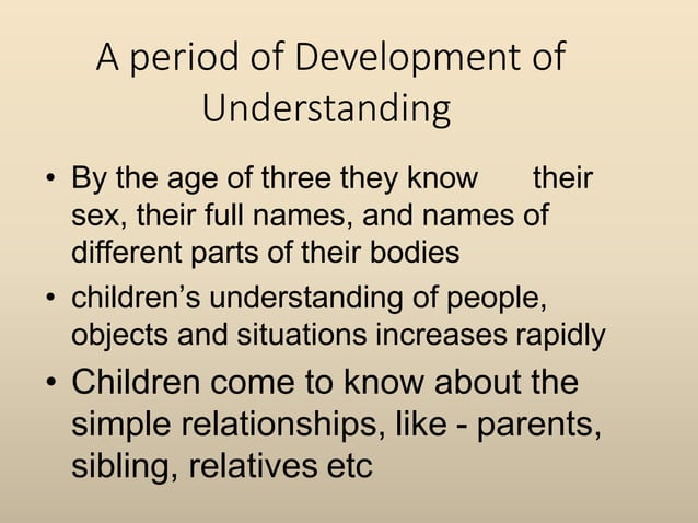 developmental stage in early childhood period | PPT
