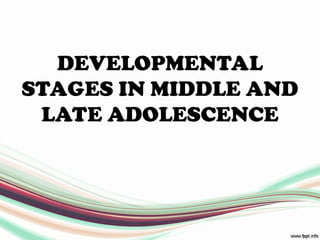 DEVELOPMENTAL STAGES IN PERSONAL DEVELOPMENT | PPT