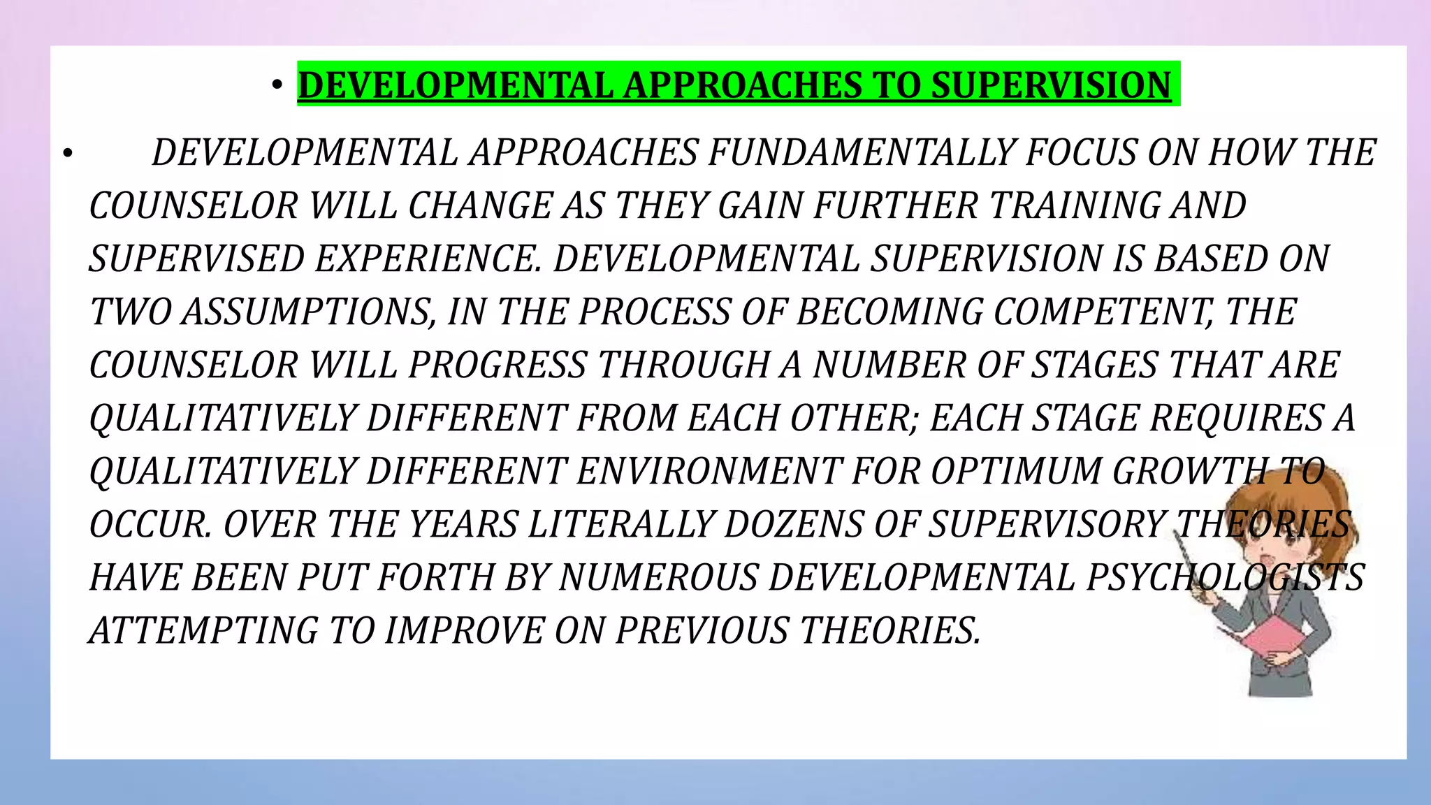 Developmental supervision | PPTX