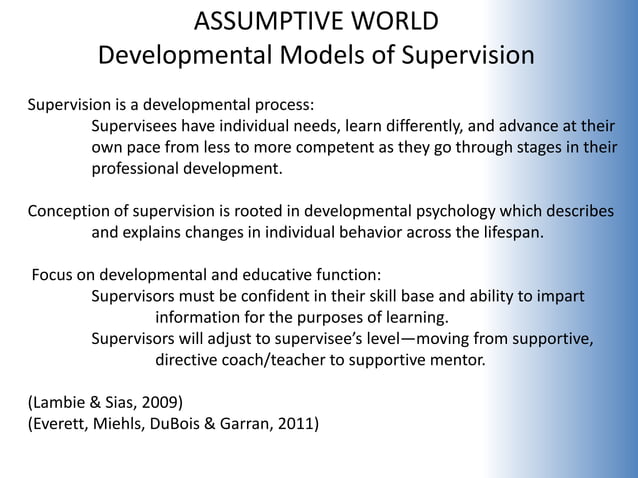 Developmental Supervision | PPTX