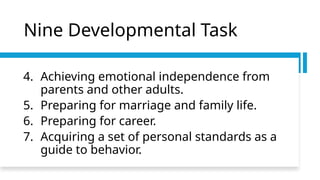 Developmental Task grade 8 technology and livelihood education | PPTX