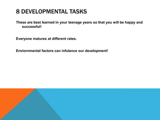 Developmental tasks | PPT