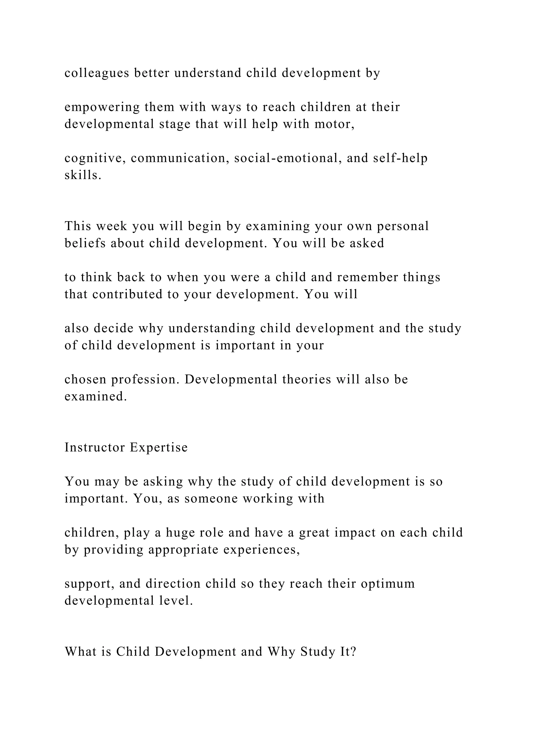 Developmental Theories (Psychodynamic, Psychoanalytic,.docx