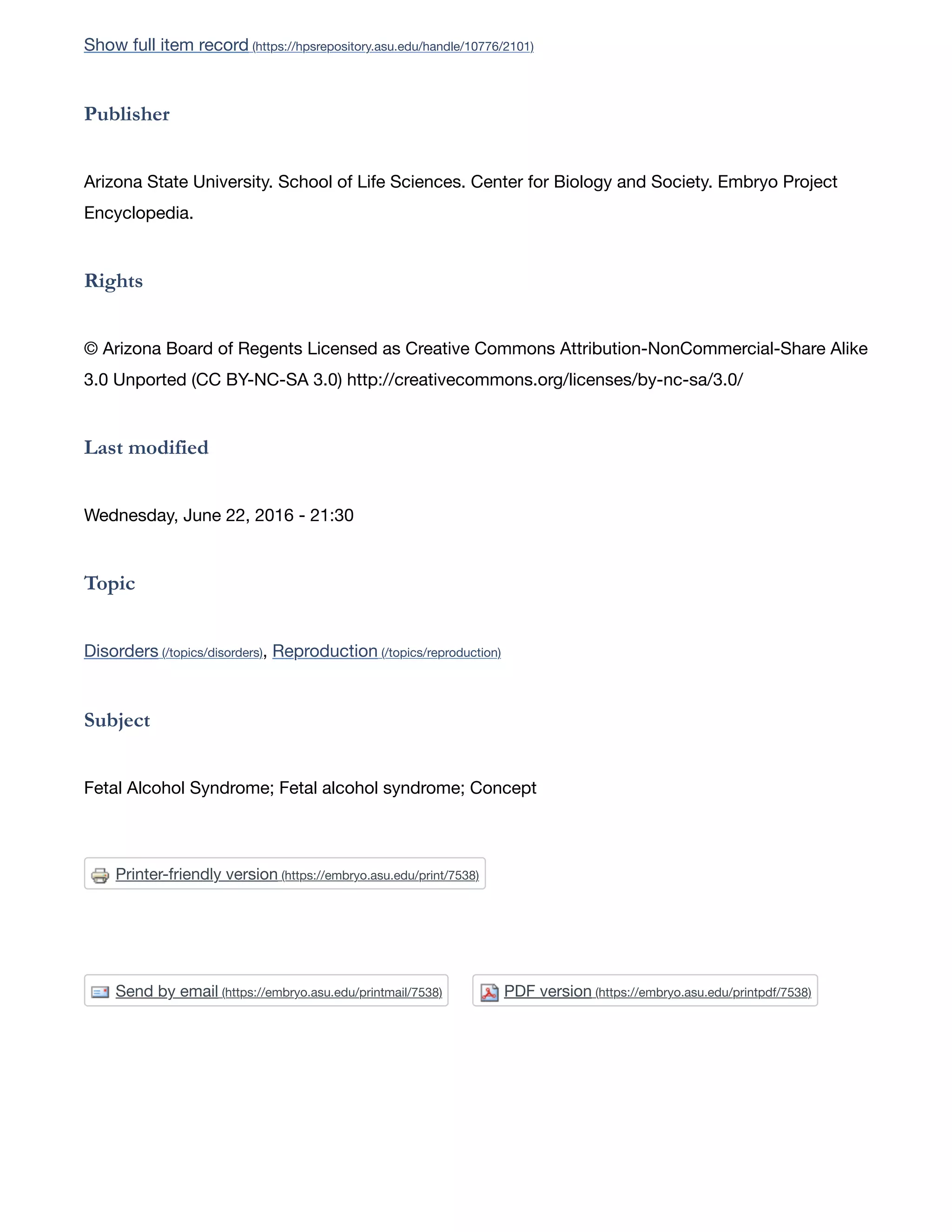 Developmental Timeline of Alcohol- Induced Birth Defects | PDF