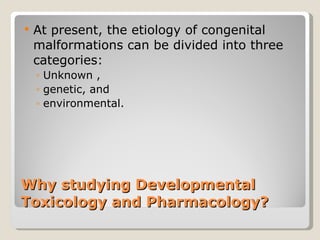 Developmental toxicology 18 nov-11-1 | PPT