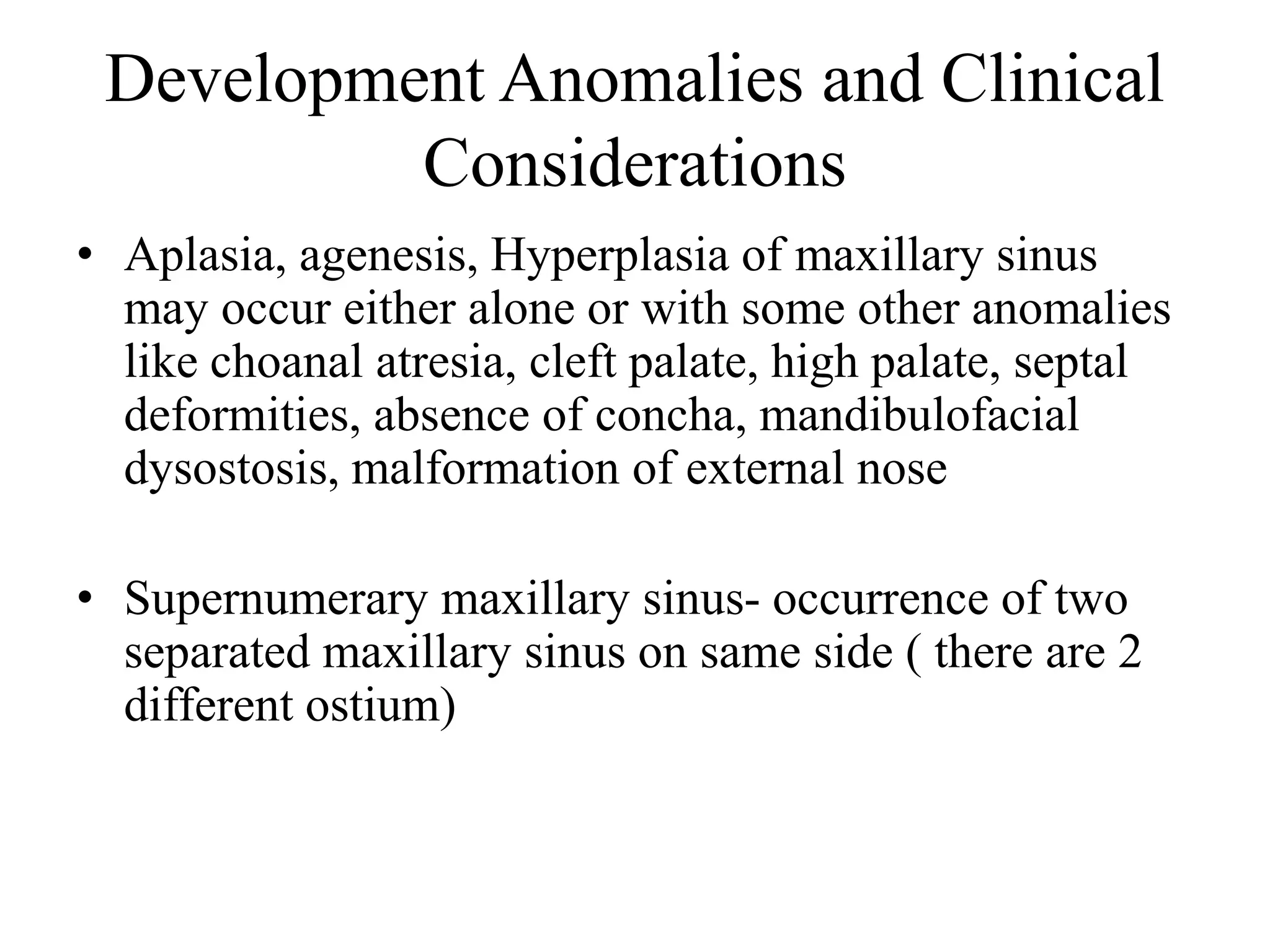 Development, Anatomy and Histology of Maxillary Sinus.pptx | Ear, Nose ...