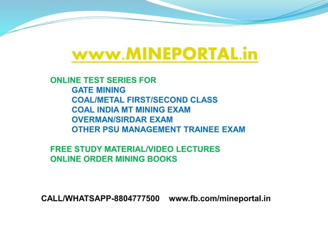 Development and depillaring with continuous miner | PPT