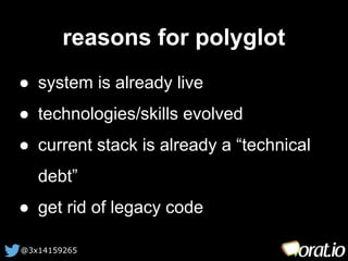 Development and deployment of polyglot systems | PPT
